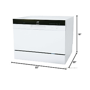 SPT SD-2224DWA Energy Star Countertop Dishwasher with Delay Start & LED – White