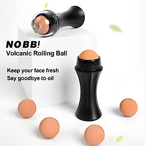 Nobb! Oil-Absorbing Volcanic Face Roller,Reusable Portable Oily Skin Control Roller,Facial Skincare Tool