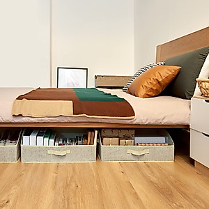 GRANNY SAYS Bundle of 3-Pack Wardrobe Storage Bins & 3-Pack Trapezoid Storage Bins for Closet Shelves