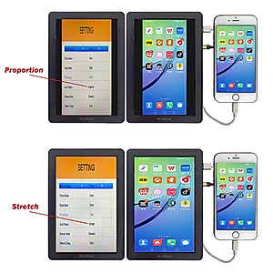 VSDISPLAY 10.1'' 1280x800 Portable Small LCD Monitor 10.1 Inch Display Screen Built-in Speakers with HD-MI USB Video Input,Support Image 360 Degree Rotation,Plug and Play