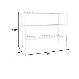 Grayline 40186, Extra Large Triple Stackable Shelves, White