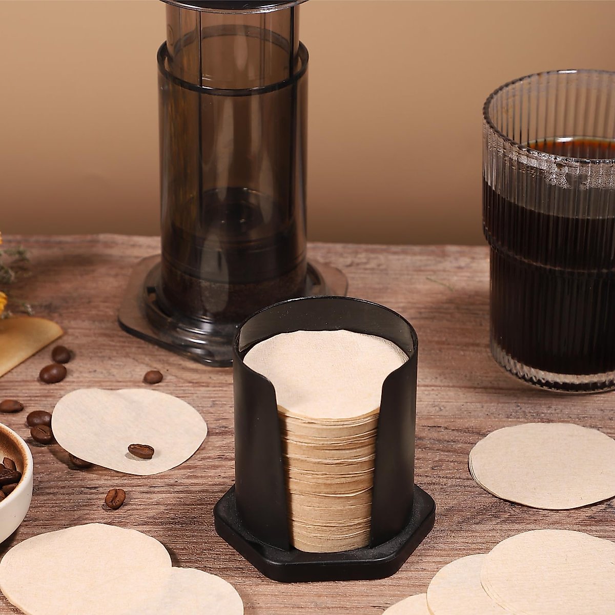 1000 PCS Unbleached Coffee Filters Unbleached Coffee Filter Paper Round Coffee Maker Filters Compatible with Coffee Tea Filters