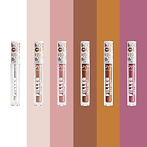 NYX PROFESSIONAL MAKEUP Filler Instinct Plumping Lip Polish, Lip Plumper Gloss - Major Mouthage (Plum Rose Gold)