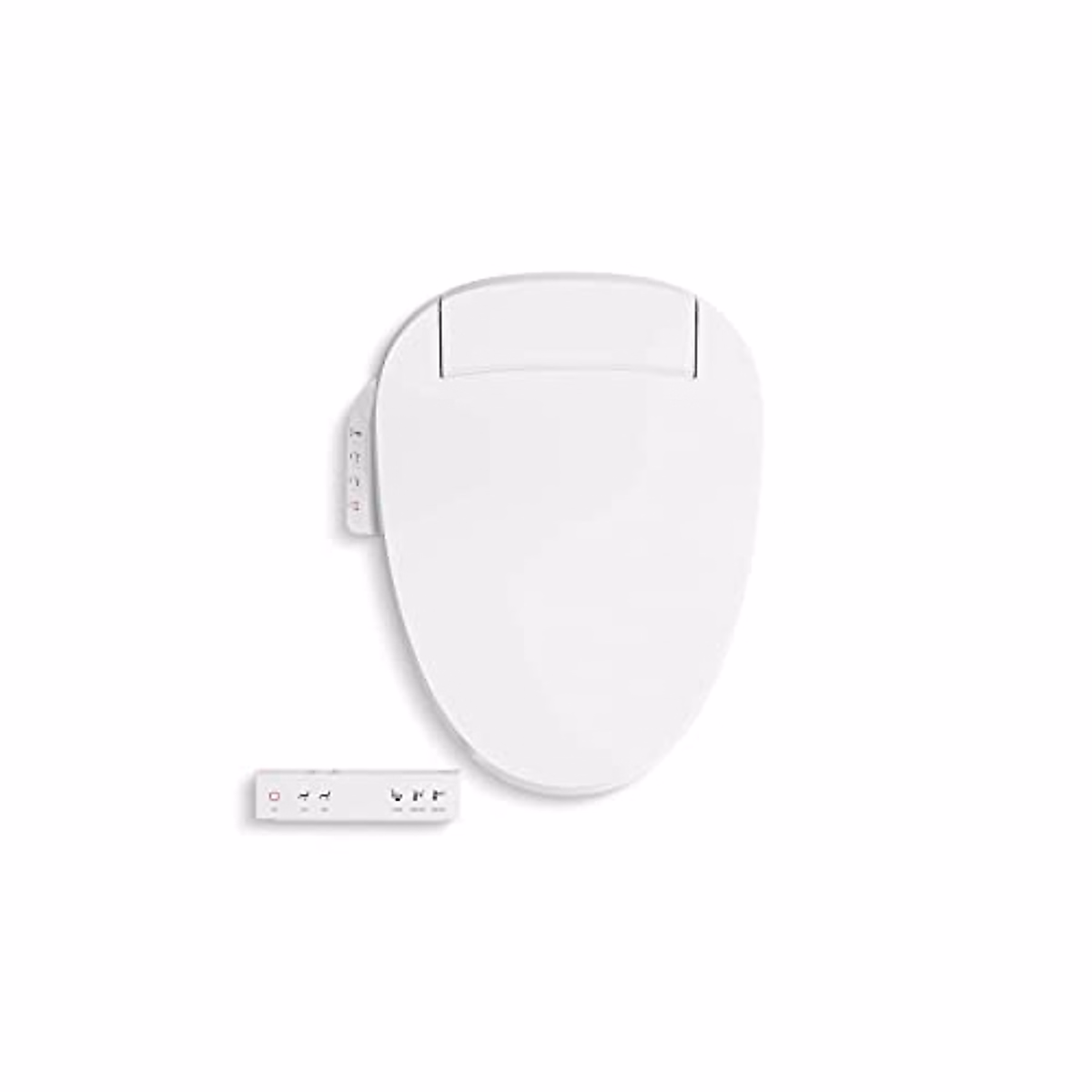 KOHLER 27142-CR-0 PureWash E700 Elongated Heated Bidet Toilet Seat with Remote Control, Bidet Warm Water, Adjustable Bidet Sprayer for Existing Toilets, White