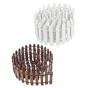 Happyyami 6 Pcs Mini Fence Mini Pots Mini Decor Sand Table Toys Mini Fairy Garden Fences DIY Wood Picket Fence Mini Wood Fencing Sand Table Fence Model Small Fence Mini Garden Decoration