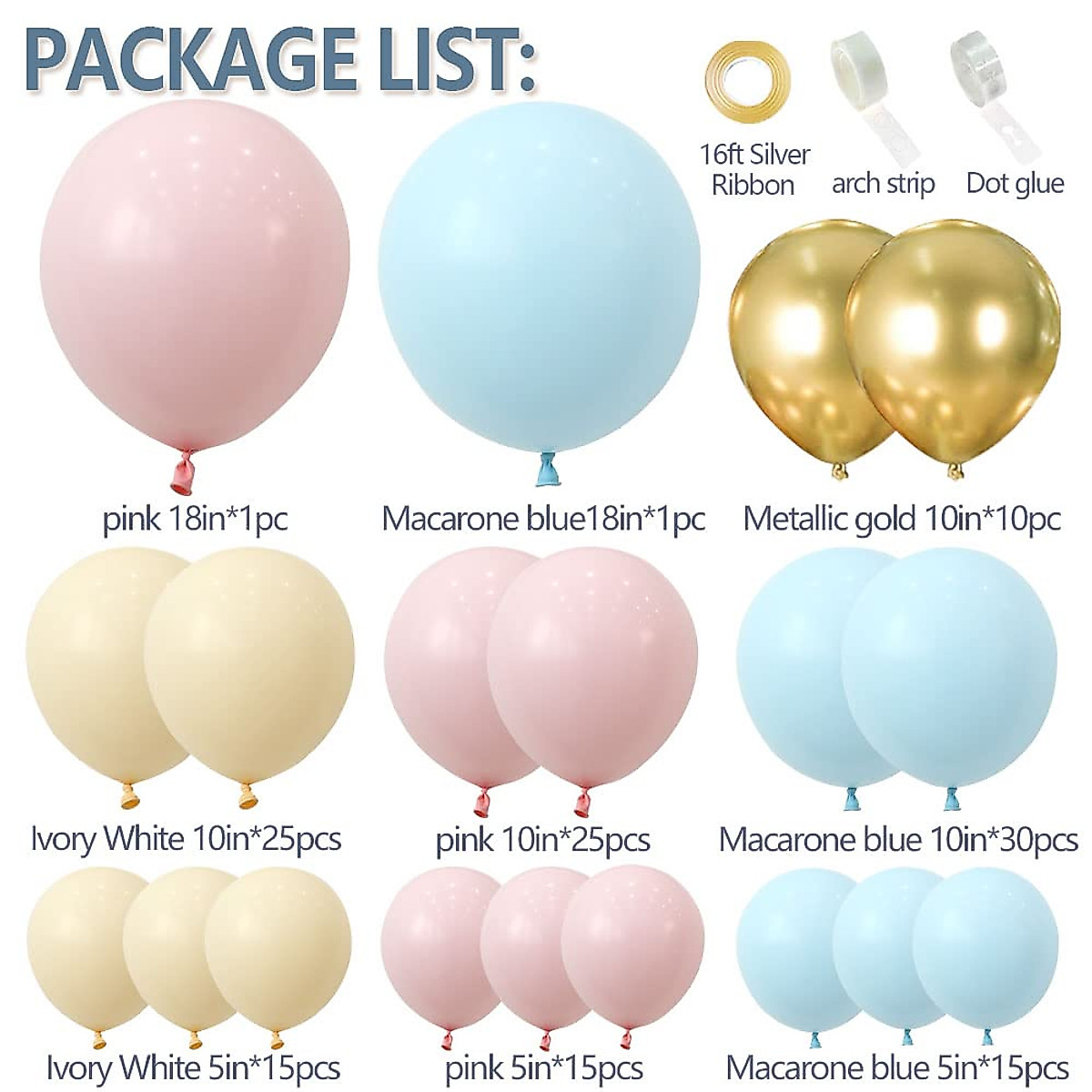 Gender Reveal Balloon Arch Pink And Blue Garland Kit For Boy Or Girl Pastel Party Decoration Baby Birthday