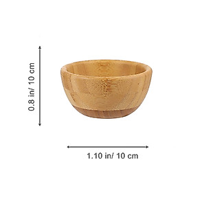 Hemoton Wooden Tray Salad Bowl Child Dried Fruit Food Bowl Bamboo Flatware