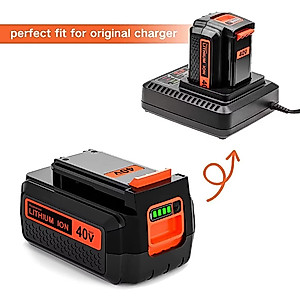 40 Volt LBX2040 Replacement Battery 3.0Ah Compatible with Black and Decker 40V Lithium Battery LBX2040 LBXR36 LBXR2036 LST540 LCS1240 LBX1540 LST136W LST136 LHT2436 LBX1540 Cordless Tools(Yellow)