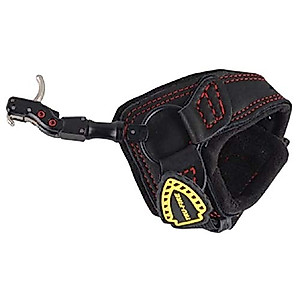 Tru-Fire Hardcore Buckle Foldback Adjustable Archery Compound Bow Release - Black Wrist Strap with Foldback Design