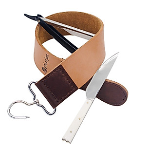 Mythrojan Straight Edge Razor Strop Leather Sharpening Strap for Straight Razor