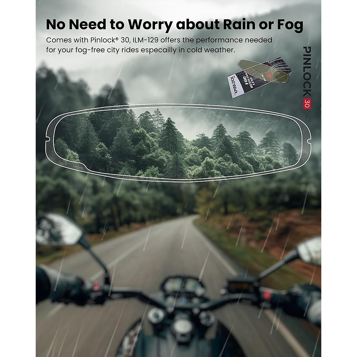 ILM Motorcycle Helmets Full Face with Anti-Fog Pinlock for Cascos para Motos Snowmobile Mens Women Heated Shield Compatible DOT Model 129