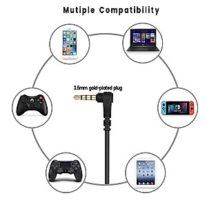Arctis Adapter 3.5mm Aux Cable Compatible with SteelSeries Arctis 3 5 7, Arctis Pro and Arctis Pro + GameDac Headset