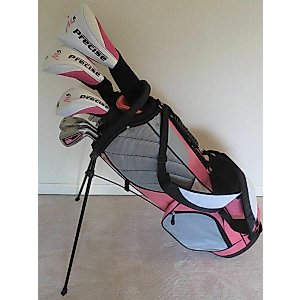 Tall Ladies Golf Set Custom Fit for Ladies 5ft-7in to 6ft-1in Tall Complete Driver, Fairway Wood, Hybrid, Irons, Putter, Clubs & Stand Bag