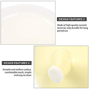 Hemoton Wine Cups Yellow Ceramic Dessert Bowls Bathtub Shape Food Serving Bowl Reusable Ice Cream Bowl Household Candy Bowl Dish Appetizer Bowls for Home Restaurant Trifle Bowl