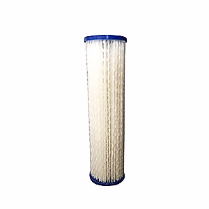 WF-PE1020 2.5-inch x 9-3/4-inch Pleated Sediment Water Filter Cartridge, fits in 10-inch standard size housings of undersink RO or filtration systems (6 Pack, 20 Micron)