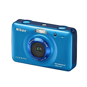 Nikon COOLPIX S30 10.1 MP Digital Camera with 3x Zoom Nikkor Glass Lens and 2.7-inch LCD (Blue)