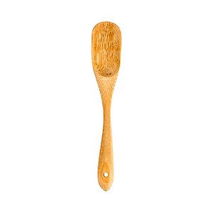 Restaurantware Dojo 4.7 Inch Matcha Spoon 1 Durable Wooden Teaspoon - With Hanging Hole Heat-Resistant Natural Bamboo Wooden Spoon For Tea Scoop And Mix Green Tea Spice Salt Or Sugar