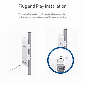 Ubiquiti NSM5 Bundle of 2 NanoStation M5 5GHz Outdoor airMAX CPE 150+Mbps 15+km