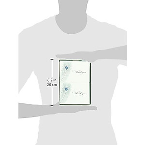 Hortense B. Hewitt 50-Count Peacock Feather Thank You Note Cards