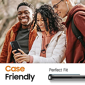 UniqueMe Compatible with Samsung Galaxy S22 5G 6.1 inch Screen Protector Tempered Glass Screen Protector + Camera Lens Protector with Easy Installation Frame, Anti Scratch Bubble Free