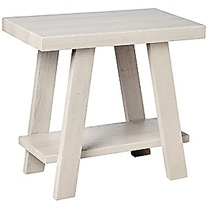 Roundhill Furniture Athens Contemporary Wood Small End Table, White