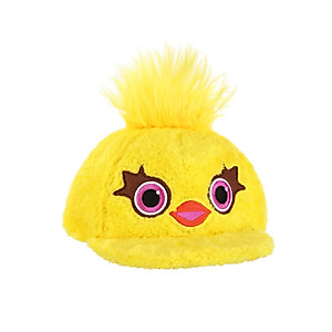 elope Disney Ducky Toy Story Fuzzy Cap - Faux Fur with Embroidered Features - One Size Fits Most - Yellow