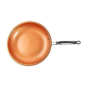 COOKUFO Nonstick Copper Pan Set - 12 inch(28cm), Frying Pan Set, Fry Pan Set with Induction Base & Stainless Steel Handle, Suitable for Cooking Saute Vegetables, Steaks (12inch)