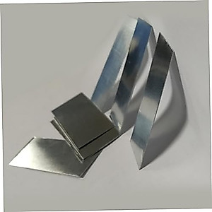 WOONEKY 2 Pcs Scientific Zinc Electrode Fruit Material Zinc Strips Battery Material Electrode Strip Fruit Electrode Plate Material Zinc Strip Material Zinc Electrodes Fruit Tester Silver