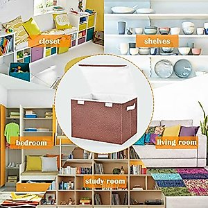 CaTaKu Football Game Storage Bins with Lids and Handles, Fabric Large Storage Container Cube Basket with Lid Decorative Storage Boxes for Organizing Clothes