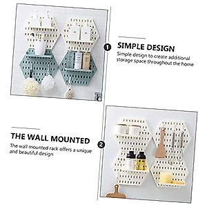 Zerodeko 3 pcs Storage Rack Small Storage Shelves Wall Mounted Shelf White Storage Shelves White Hanging Shelves Plastic pegboard Wall Shelves Pegboard Wall Ledges Wall Shelf Wall Rack Tool