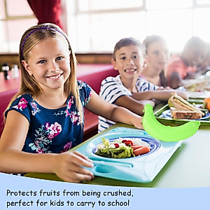 IBEQUEM 4Pcs Banana Case, Reusable Banana Container BPA-Free, Cute Banana Protector Storage Box Container for Lunch Fruit, Plastic Banana Keeper Holder for Outdoor Travel (Yellow, Pink)