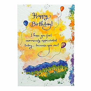 Blue Mountain Arts Birthday Card Assortment—4 Unique Greeting Cards with Uplifting Happy Birthday Wishes for the Special People in Your Life