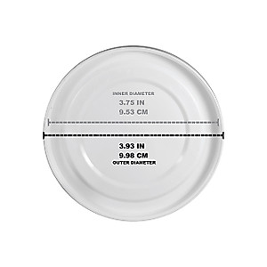 Mian White Plastic Lids fits Luminarc Working Glass 6 Pack