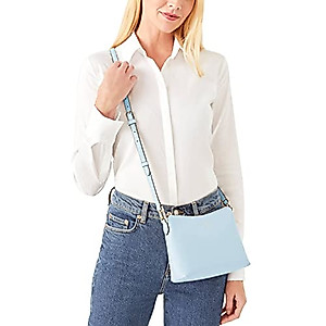 Kate Spade Bailey Textured Leather Crossbody Bag Purse Handbag (Frosty Sky)