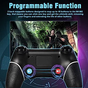 AantnaSR for PS4 Controller Wireless, with USB Cable,600mAh Battery,Dual Vibration,6-Axis Motion Control,3.5mm Audio Jack,Multi Touch Pad,Share Button, PS4 Controller Compatible with PS4/Slim/Pro/PC