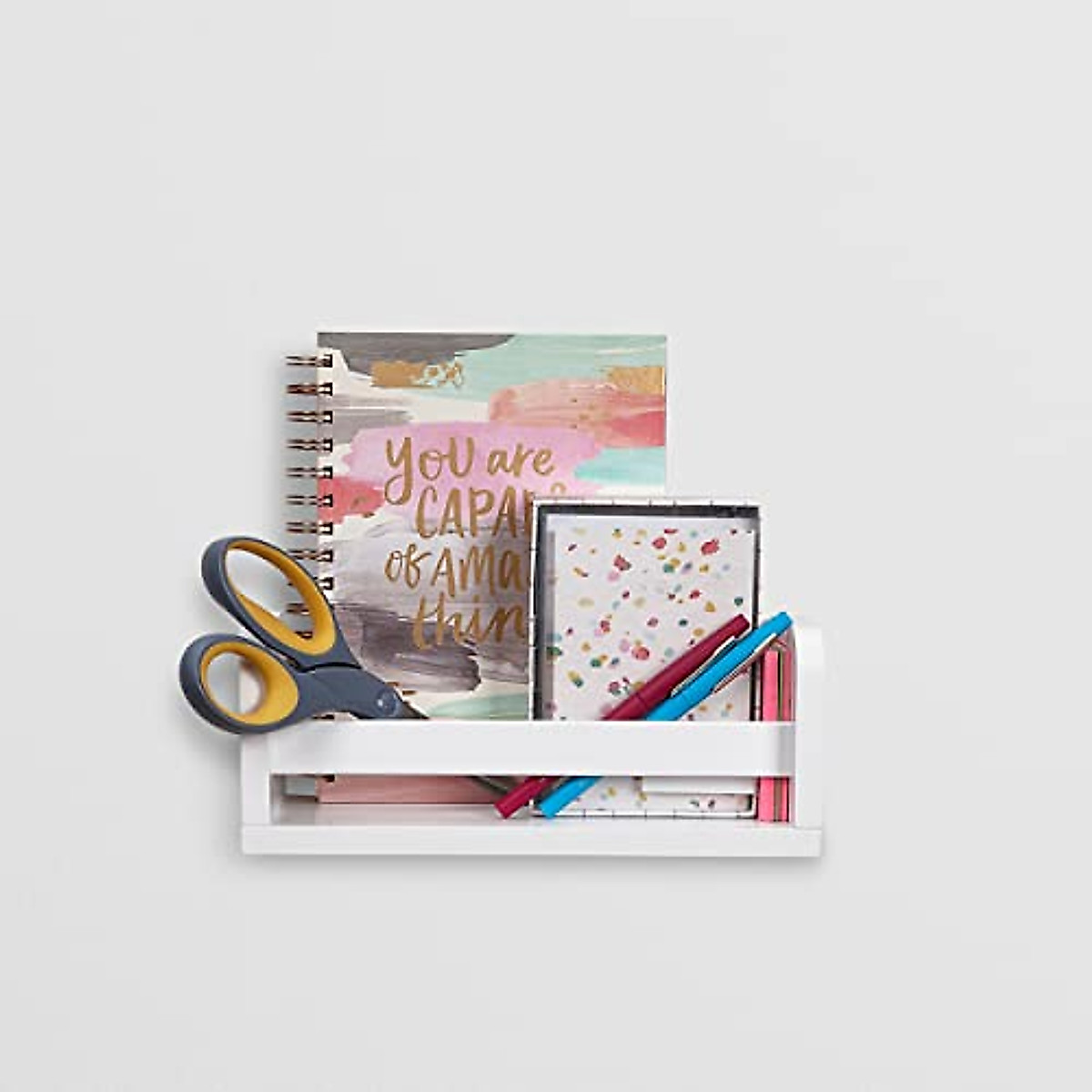 RiverRidge Kids Small 10” Floating Wall Mount Bookshelves (3-Pack)