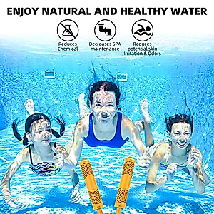 ROYOR Spa Mineral Sticks for Hot Tub Supplies, Hot Tub Mineral Stick Inserts Filter Cartridge - 2 Pack