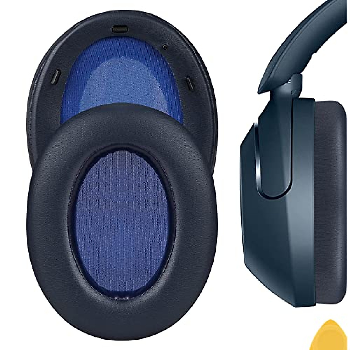 Geekria QuickFit Replacement Ear Pads for Sony WH-XB910N Headphones Ear Cushions, Headset Earpads, Ear Cups Cover Repair Parts (Blue)