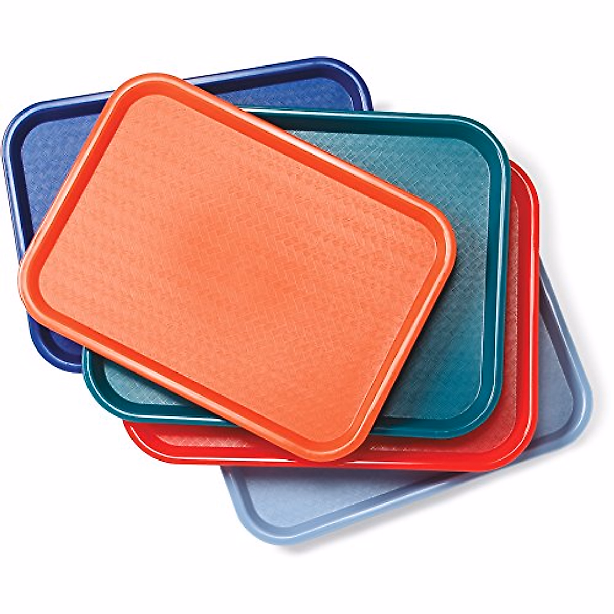 Carlisle FoodService Products Cafe Plastic Fast Food Tray, 14" x 18", Burgundy, (Pack of 12)