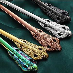 Michelangelo Flatware Set for 12, Aimilan 48 Piece Luxury Palace Silverware Set, 18/10 Stainless Steel Cutlery Utensil Set Include Knife Fork Spoon, Mirror Polished, Dishwasher Safe（Rose Gold）