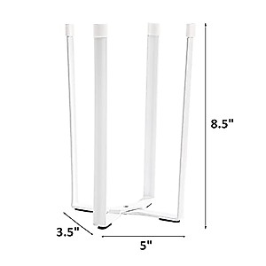 ZOOFOX 2 Pack Bottle Drying Rack, Retractable Kitchen Bag Drying and Storage Holder Stand for Bottles, Cups and Towels, Bag Rack Holder (Black, White)