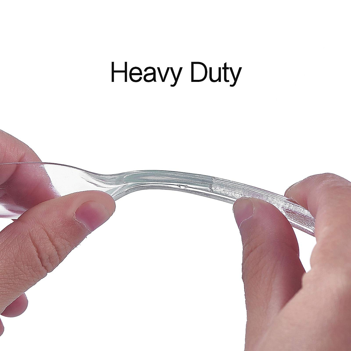 Cutlery Set Plastic Utensils Clear Forks Spoons Knives Disposable Silverware Heavyweight [300 Combo Box]