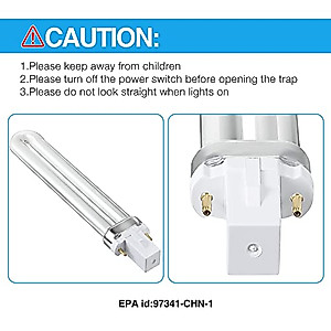 Kittmip Bug Zapper Replacement Bulb 21050 9w UV Bulb U Shaped Twin Tube Ultraviolet Mosquito Killer Lamp Bulb (3 Packs)