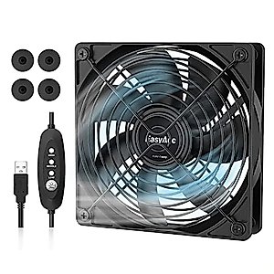 EasyAcc PC Cooling Fan PC Fan Ultra Quiet USB Fans 【120mm 1700 RPM 】 UL-Certified for Receiver DVR Playstation Xbox Computer Cabinet Cooling