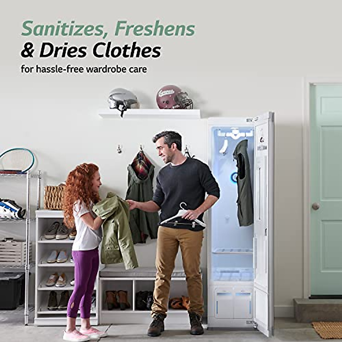 LG Styler Steam Closet | Clothes Steamer for Garments and Household Item Care | Sanitize, Deodorize, Freshen & Dry with Steam Technology & Moving Hangers| Easy Install | Wi-Fi enabled| Espresso