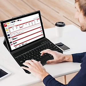 Microsoft Surface Pro 7 Case with Keyboard，Keyboard Case for Microsoft Surface Pro 7 (2019/Surface Pro 6 (2018) / Surface Pro 5(2017)/ Surface Pro 4 (2015) 12.3 inch Tablet