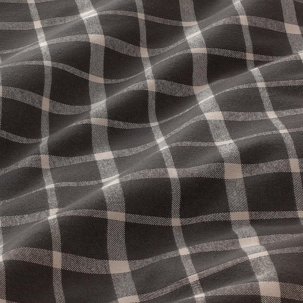 STRUTBRAKEN King Duvet Cover and Pillowcase(s) Cotton Gray Check