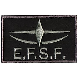 Tactical Emblem Applique 2pcs Anime/Military Embroidered Rectangular Science Fiction Embroidered Patch Badges Applique for Jeans Jackets Hats Vests