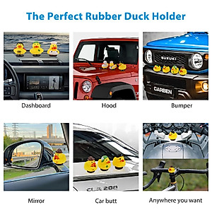15pcs Duck Plug-Rubber Duck Mount-Plastic Duck Plug Holder for Jeep Dash Rubber Duck Holder for Dispaly Jeep Ducking Gifts(Excluding Rubber Duck) Self Adhesive