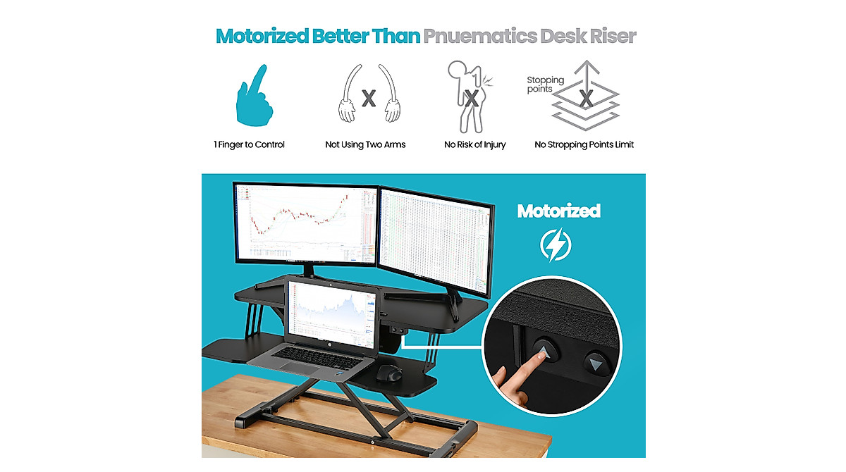 VERSADESK PowerRiser 32 Inch Electric Standing Desk Converter ...
